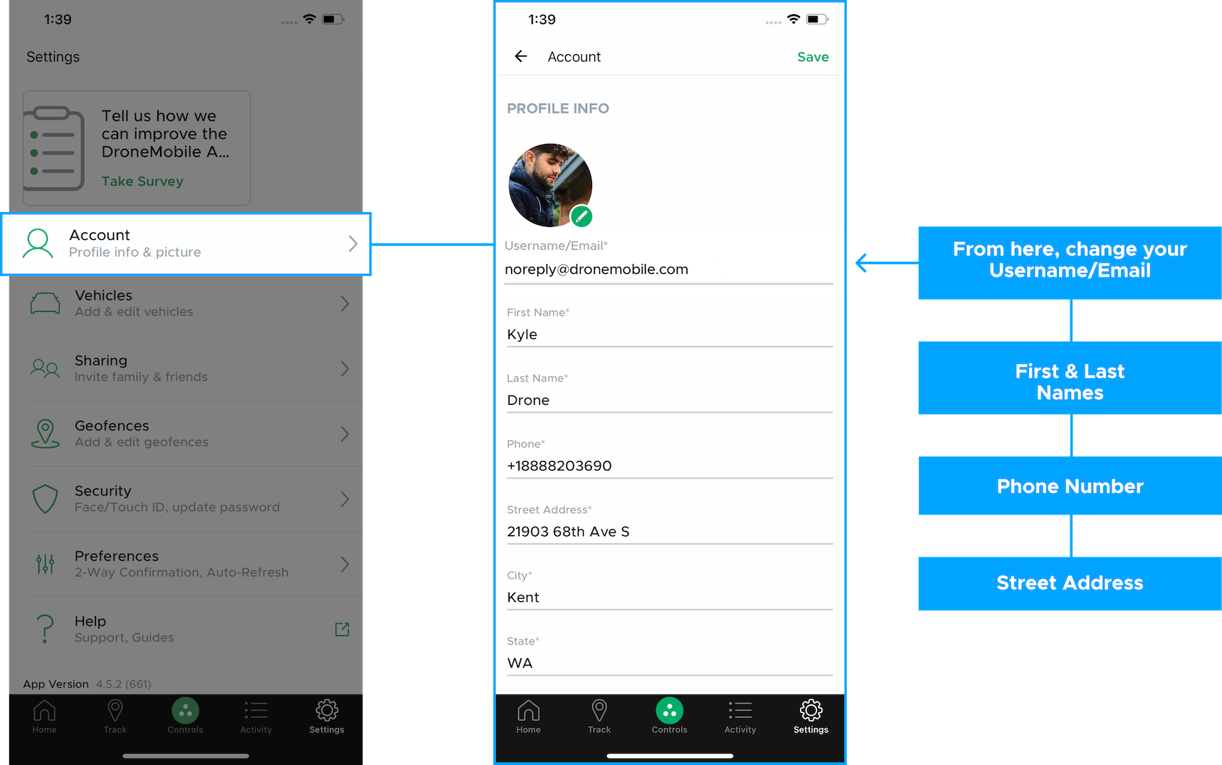 How To Update My Profile and/or Contact Information | DroneMobile Help ...